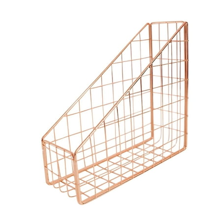 Desktop Magazine Holder Metal Wire Binder Organizer Box Rack Newspaper ...