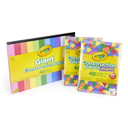 Crayola Bulk Construction Paper Set, Back To School Supplies, Shapes ...