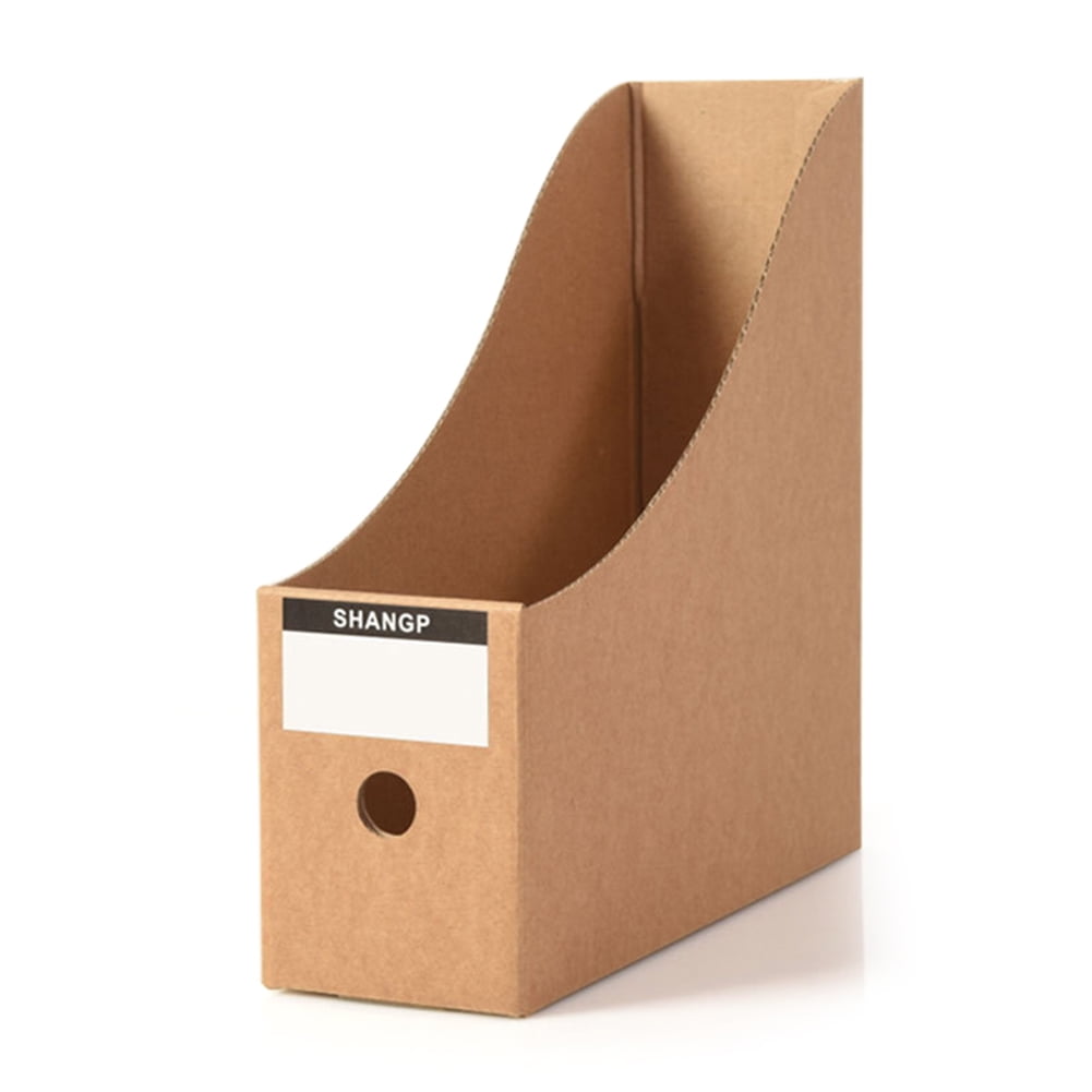 1pcs Kraft Paper Cardboard Magazine File Holders Documents Box ...
