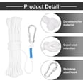 Nylon Anchor Rope with Hook,1/4" x49ft Hollow Braided Polypropylene ...