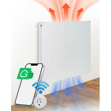 Amaze Heaters Maxi 600W Convection Panel Heater w/Wall Mount Kit ...