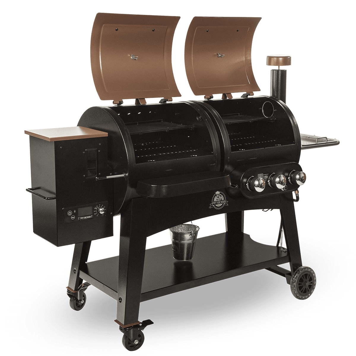 Pit Boss Charleston Dual Fuel Pellet and Gas Smoker Grill BBQ Combo Walmart