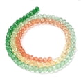 20 Strands Transparent Painted Glass Beads Strands Faceted Rondelle ...