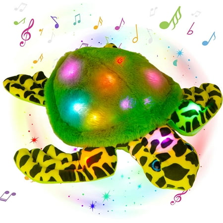 10’’ Musical Light up Sea Turtle LED Singing Stuffed Animal Ocean Life ...