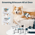2.5LPet Grooming Vacuum,5 in 1 Dog Grooming Vacuum with Ceramic Blades Clipper Tools for Dogs ...