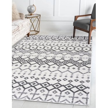 Beverly Rug Indoor Rug, Area Rugs for Living Room Cream Gray, 5'3x7'0 ...