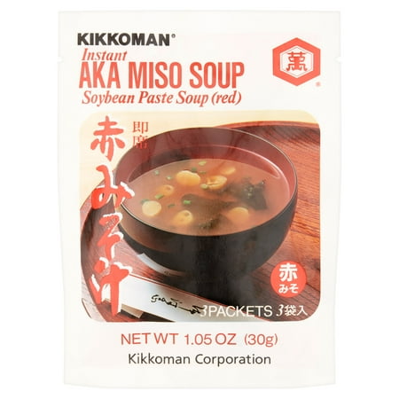 Kikkoman Instant AKA Miso Soybean Paste Red Soup, 1.05 oz - Walmart.com