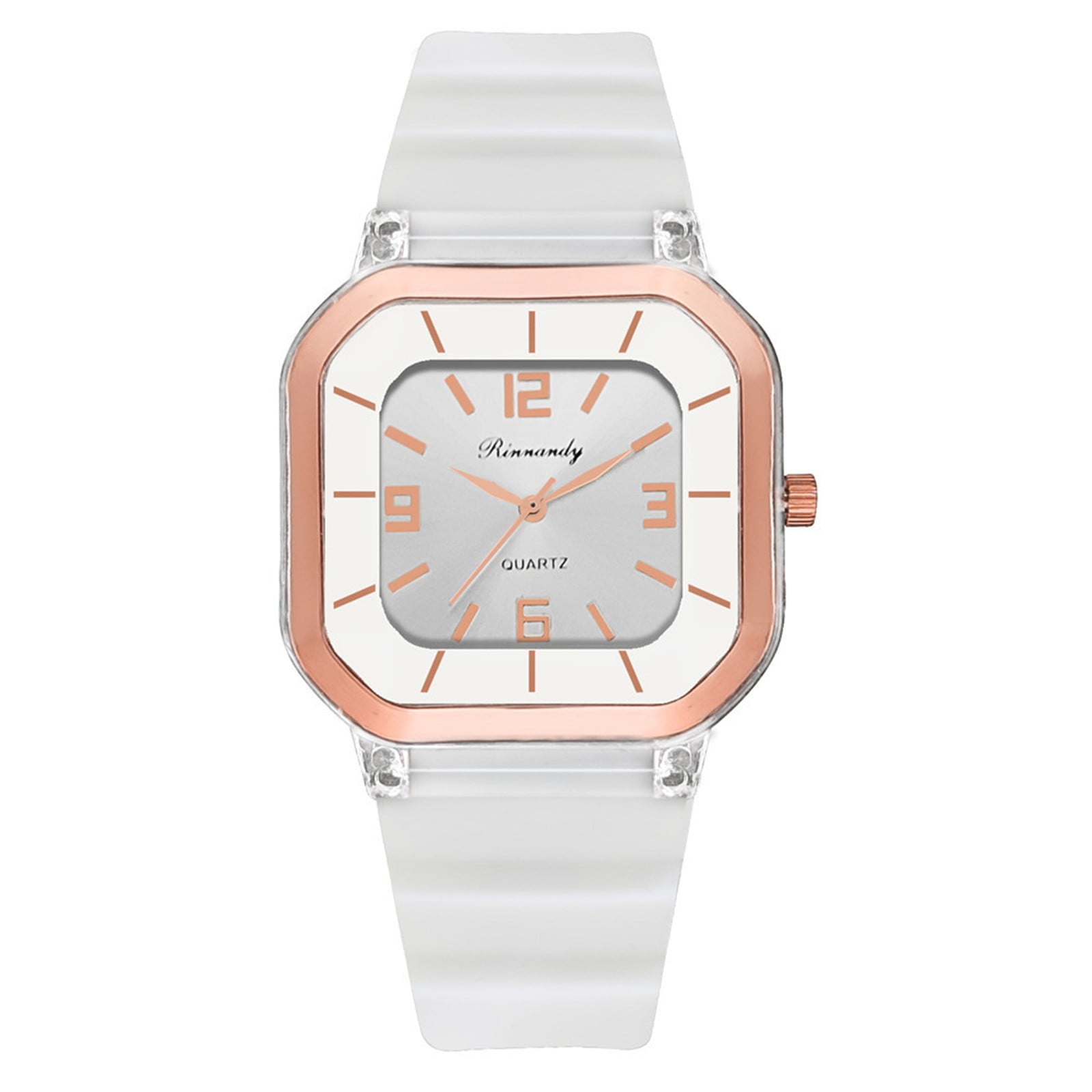 Click here for Yangzheee Fashion Silicone Strap Womens Watch Squa... prices