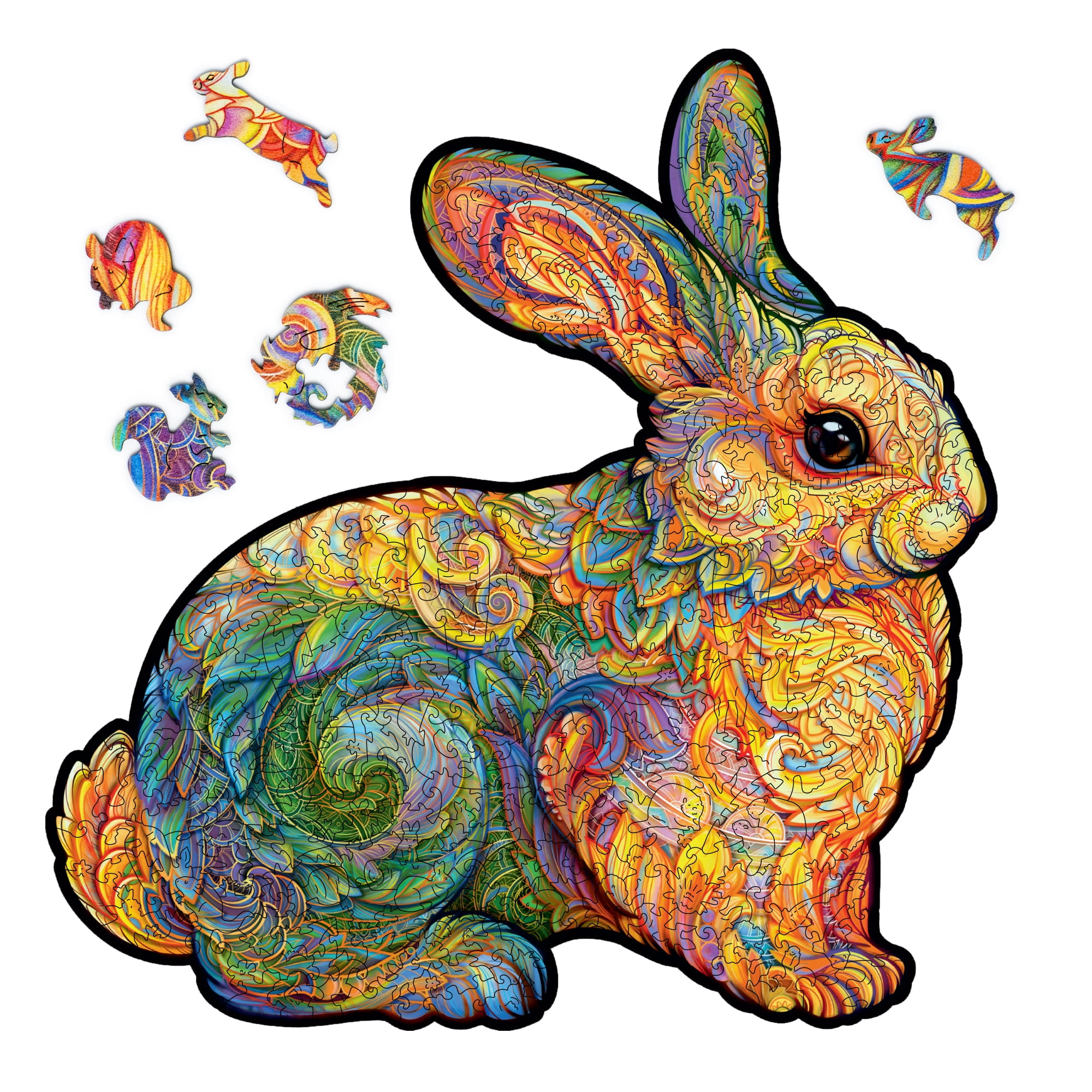 UNIDRAGON Precious Rabbit Wooden Jigsaw Puzzle KS 309 Pieces - Walmart.com