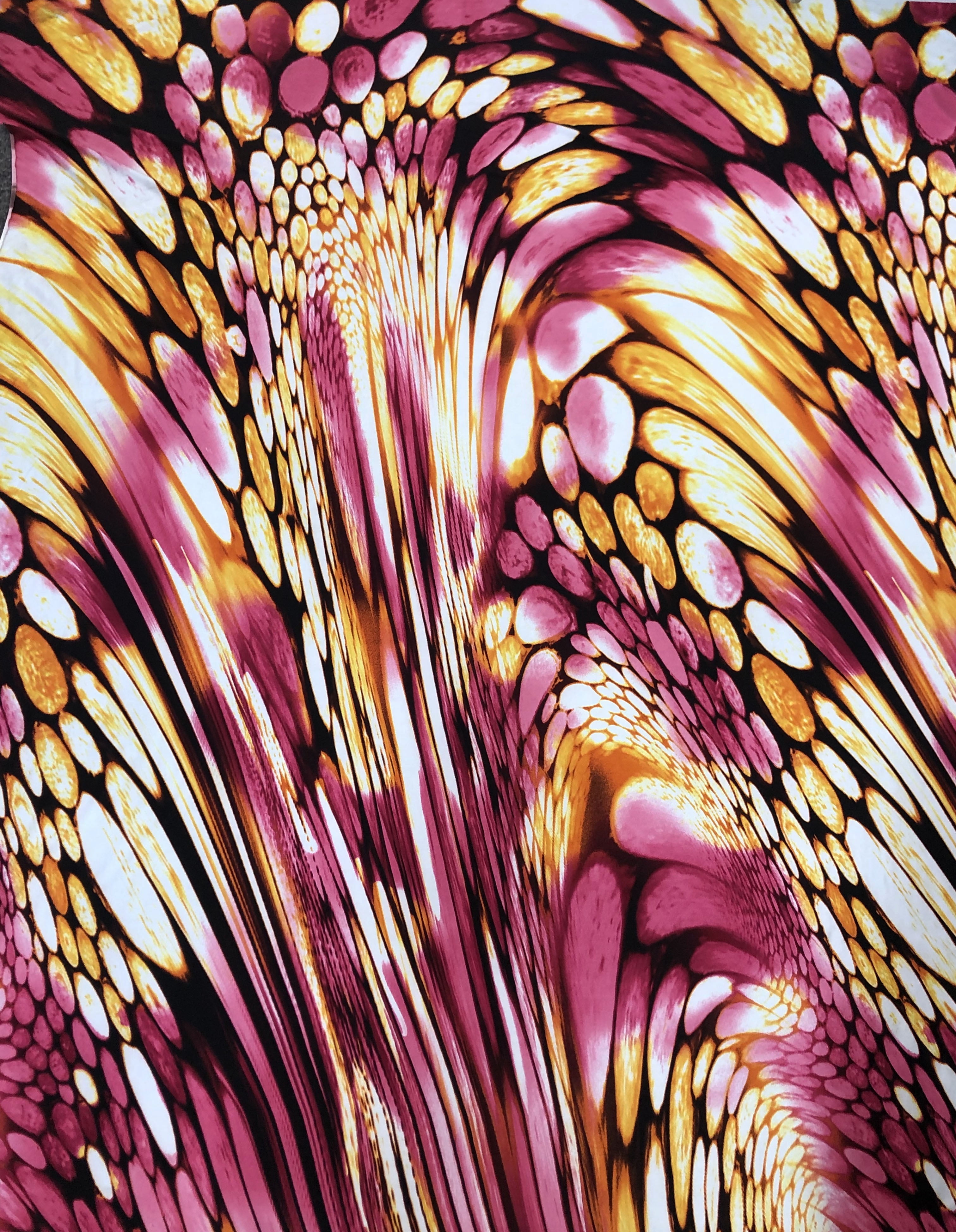 Colorful Abstract Design on Polyester Spandex Venezia 2 Way Stretch ...