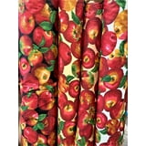 Lilly Craft Red Apples on Beige Poly Cotton Fabric - 58/60" Wide and ...