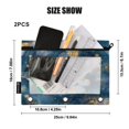 2 Pieces Pencil Bag Binder Pouches 3-Ring Page Turning Folder Pencil ...