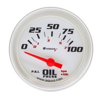 Equus 8464 2-5/8" Electric Oil Pressure Gauge, White with Aluminum ...