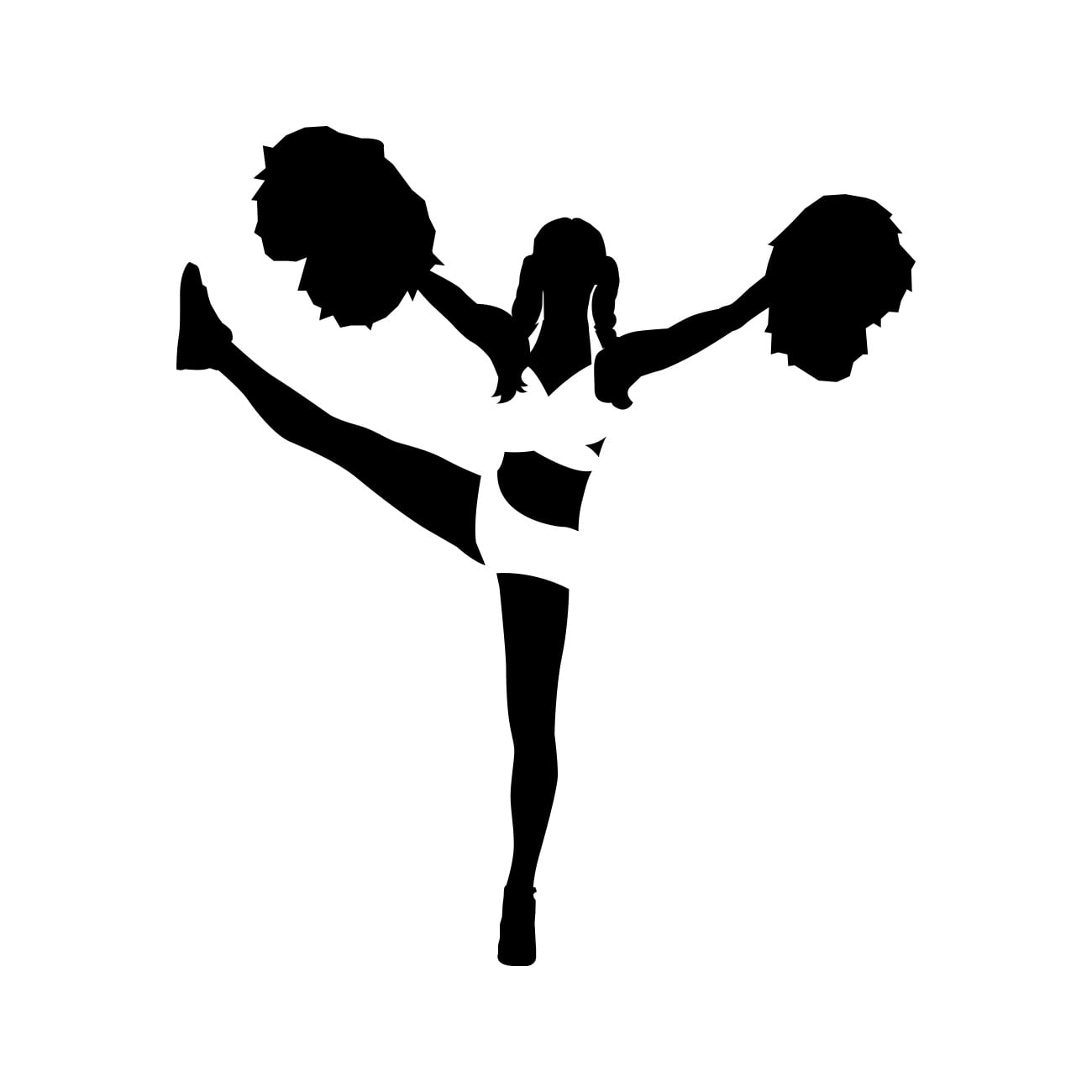Cheerleading Cheerleader Sticker Decal Die Cut - Self Adhesive Vinyl ...