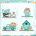 4Pcs Signs Truck Watering Can Birdhouse Wooden Tiered Tray Farmhouse ...