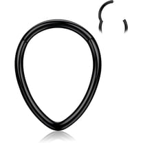 Clear CZ Nose Rings Hoop - 316L Surgical Steel Body Piercing Hoop ...