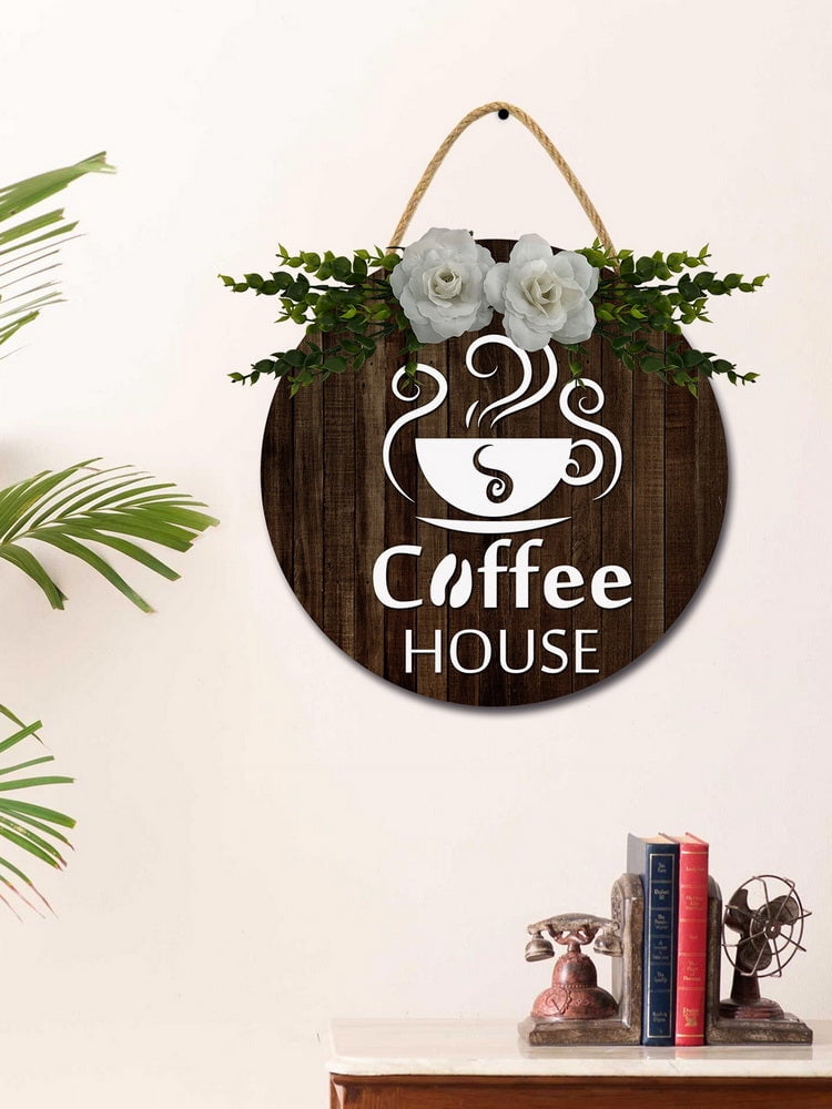 Eveokoki Coffee House Sign Rustic Wood Coffee Sign Farmhouse Coffee Bar ...