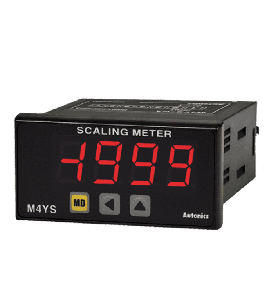 M4YS-NA Autonics Meter, Scaling Meter, LED, W72xH36mm, 4-20mA DC Input ...