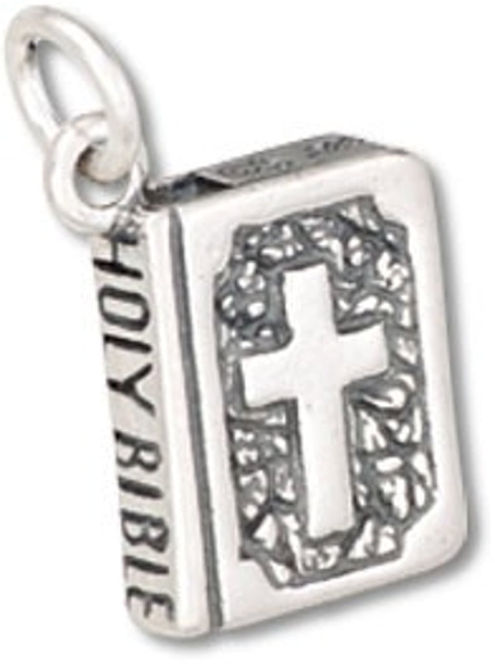 Sterling Silver 16" Unisex 1.5mm Box Chain 3D Holy Bible Pendant ...