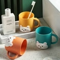 Cartoon Bear Plastic Bathroom Toothbrush Cup For Kids, Multi-Purpose ...