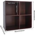 4 Cube Storage Organizer - Pine Wood Bookshelf - Cube Shelf - Vertical ...