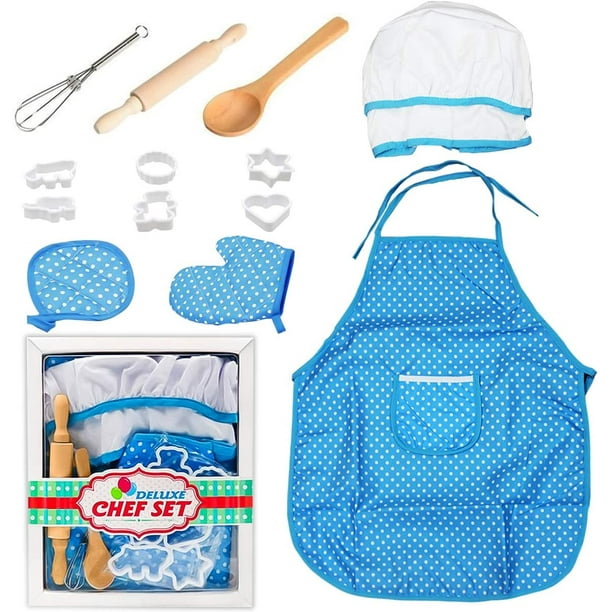 Kids Cooking and Baking Set, Kids Cooking Playset, Chef Dress Up Outfit ...