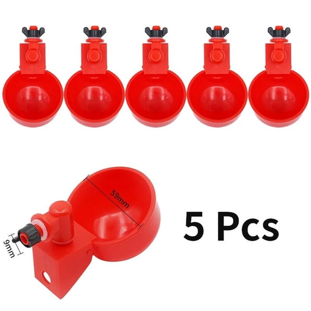 5/10 Pcs Automatic Chicken Poultry Waterers Drinking Cups Farm Water ...
