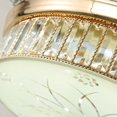 Kpibest 42" Gold Crystal Retractable Ceiling Fan with Lights Dimmable ...