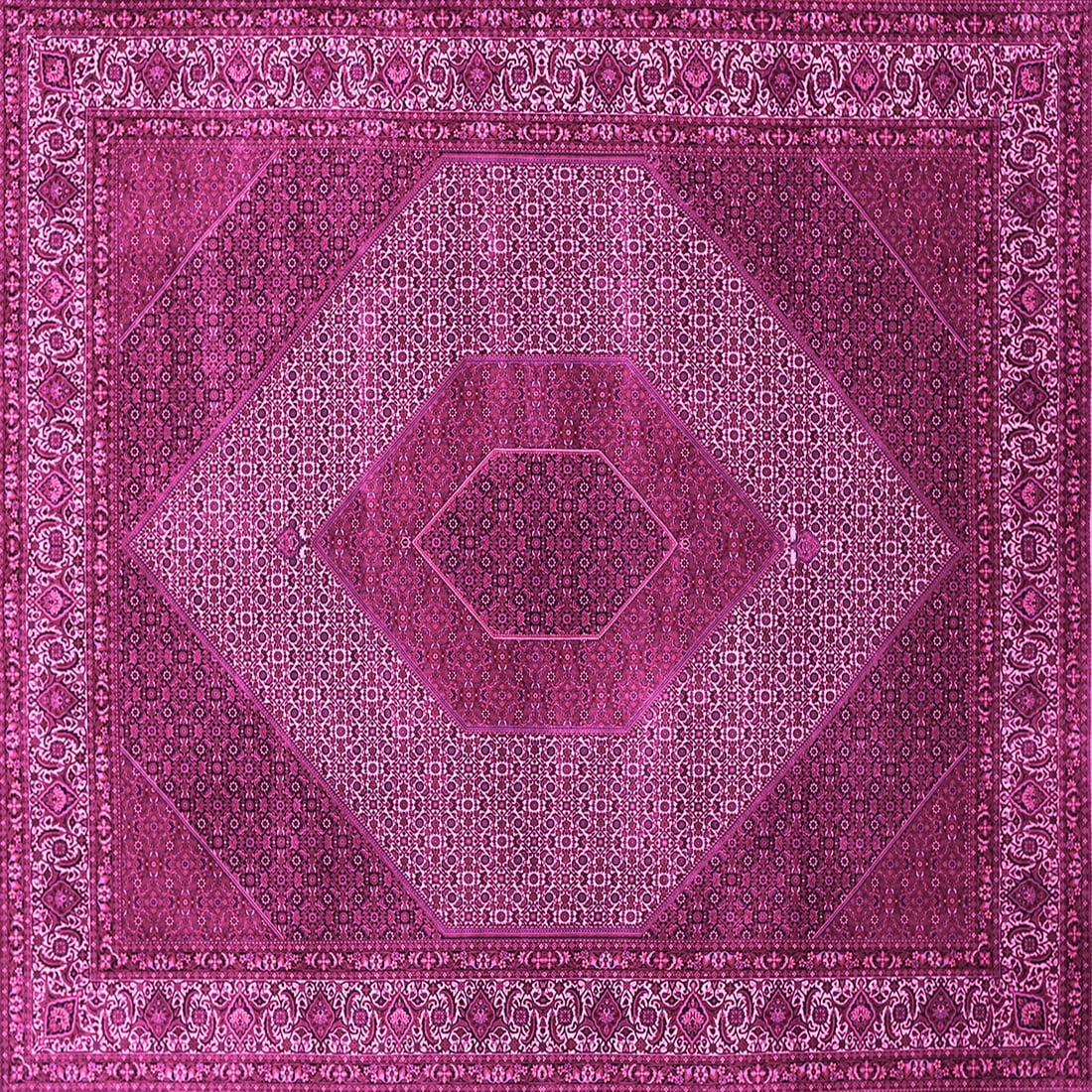 Ahgly Company Indoor Square Persian Pink Traditional Area Rugs, 6 ...