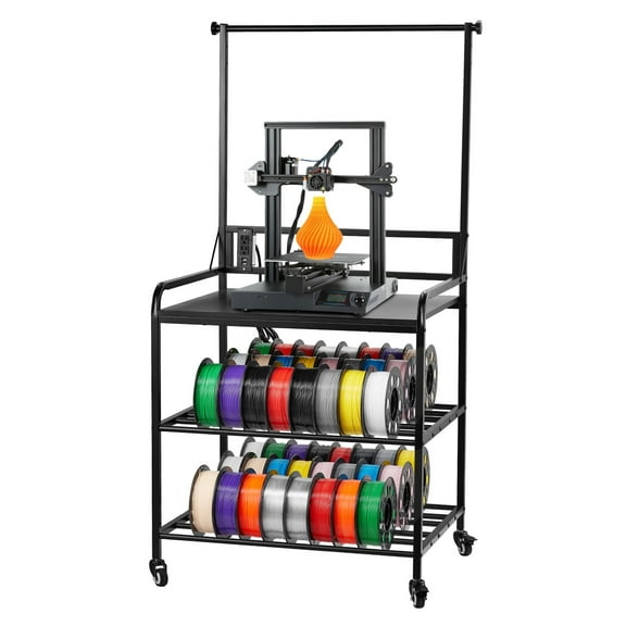 Advwin 4 Tier 3D Printer Stand with Filament Storage, Drawer & Power ...