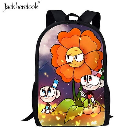 Cuphead Mugman School Bags For Teenagers Boys Girls Kids Cartoon Game ...