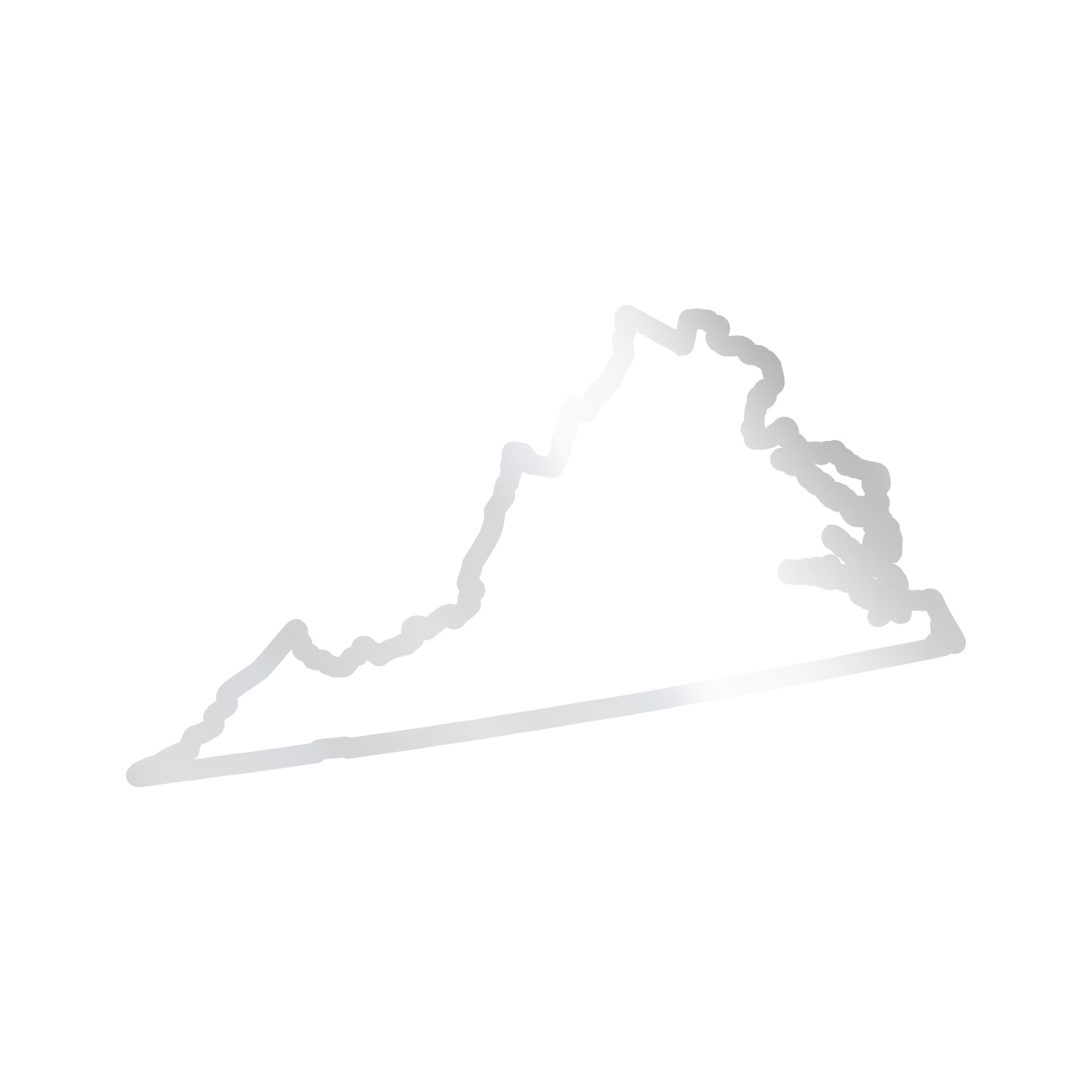 Virginia Outline Sticker Decal Die Cut - Self Adhesive Vinyl ...