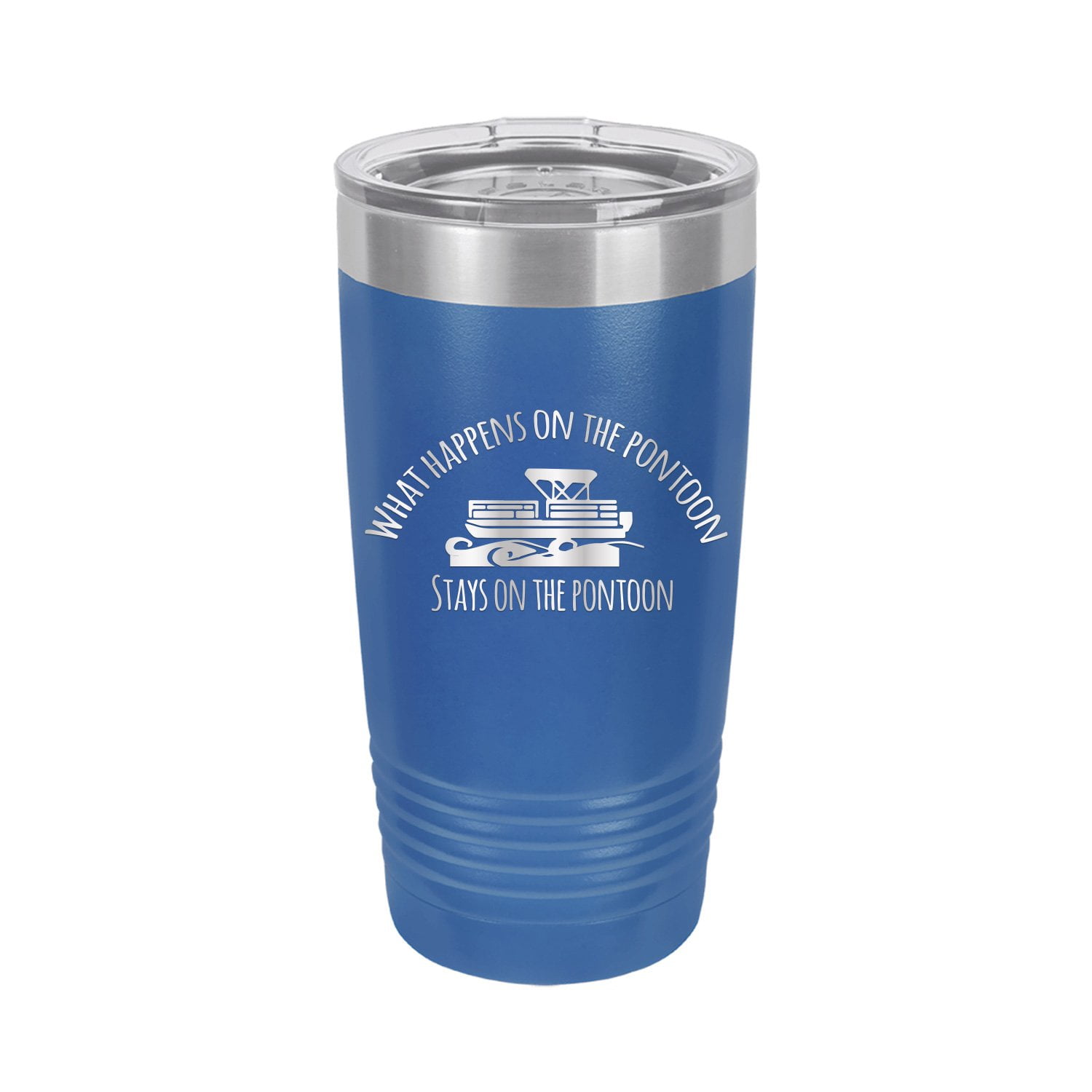 What Happens on the Pontoon Stays on the Pontoon - Engraved 20 oz ...