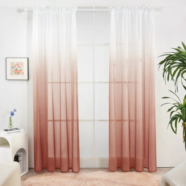 Efavormart Terracotta Sheer Premium Chiffon Curtain Panel Backdrop ...