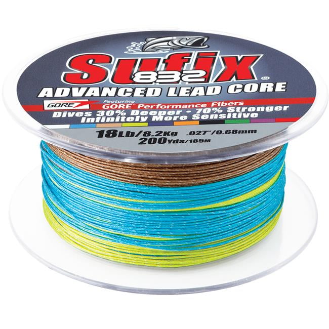 Sufix 658-218MC 18 lbs 832 Advanced Lead Core, 10 Color Metered - 200 ...