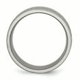 Titanium Polished 9mm Textured Rounded Edge Ring - Walmart.com