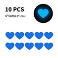 10PCS Colorful Heart Car Decals Reflective Waterproof Auto Stickers ...