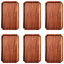 6 Pcs Wooden Serving Trays, 7.9 x 5.1 in Rectangular Serving Platters ...