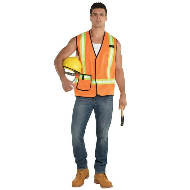 Construction Worker Vest Adult Costume - Walmart.com - Walmart.com