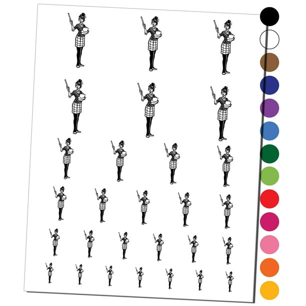 Teacher Instructor Librarian Woman with Ruler and Clipboard Water ...