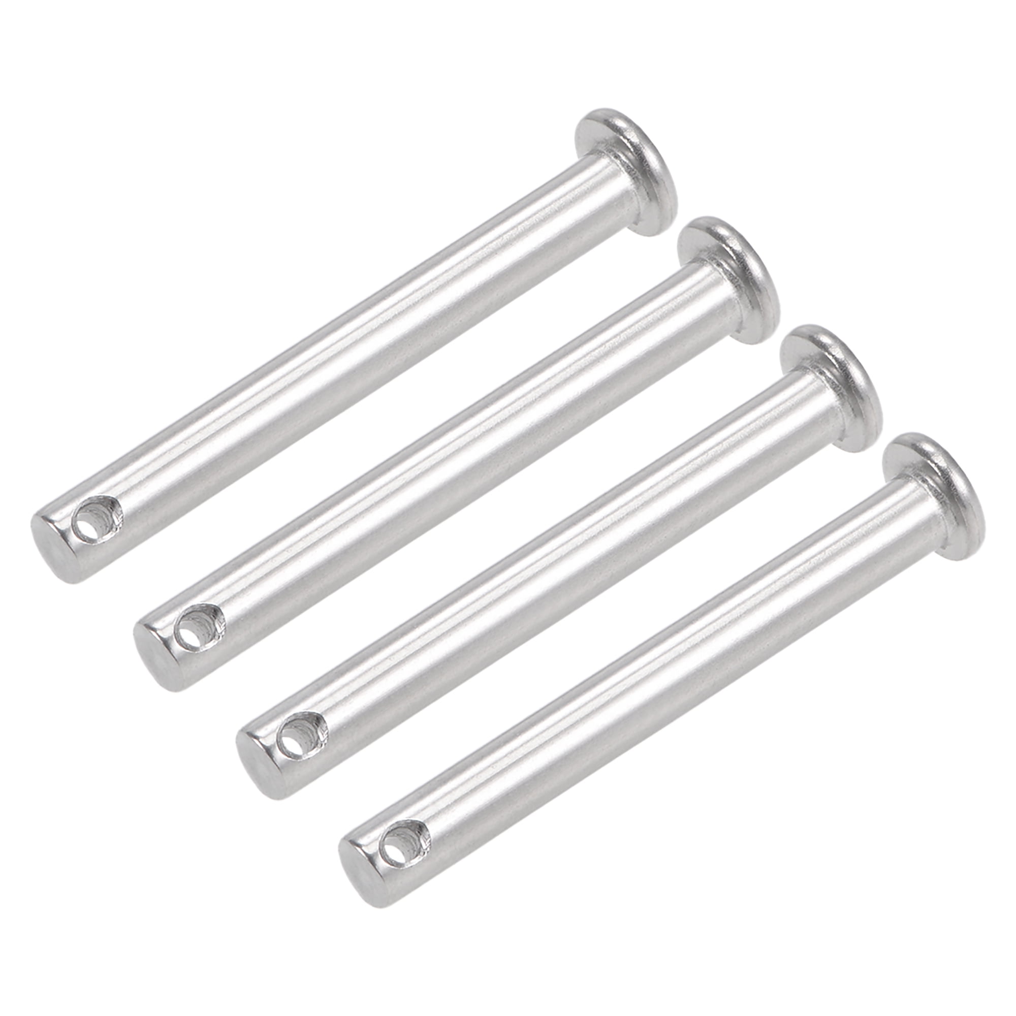 Single Hole Clevis Pins - 6mm x 50mm Flat Head 304 Stainless Steel Link Hinge Pin 4 Pcs ...