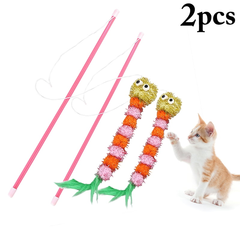 Click here for Nobrand 2pcs Cat Wand Toys Sparkle Ball Cat Teaser... prices
