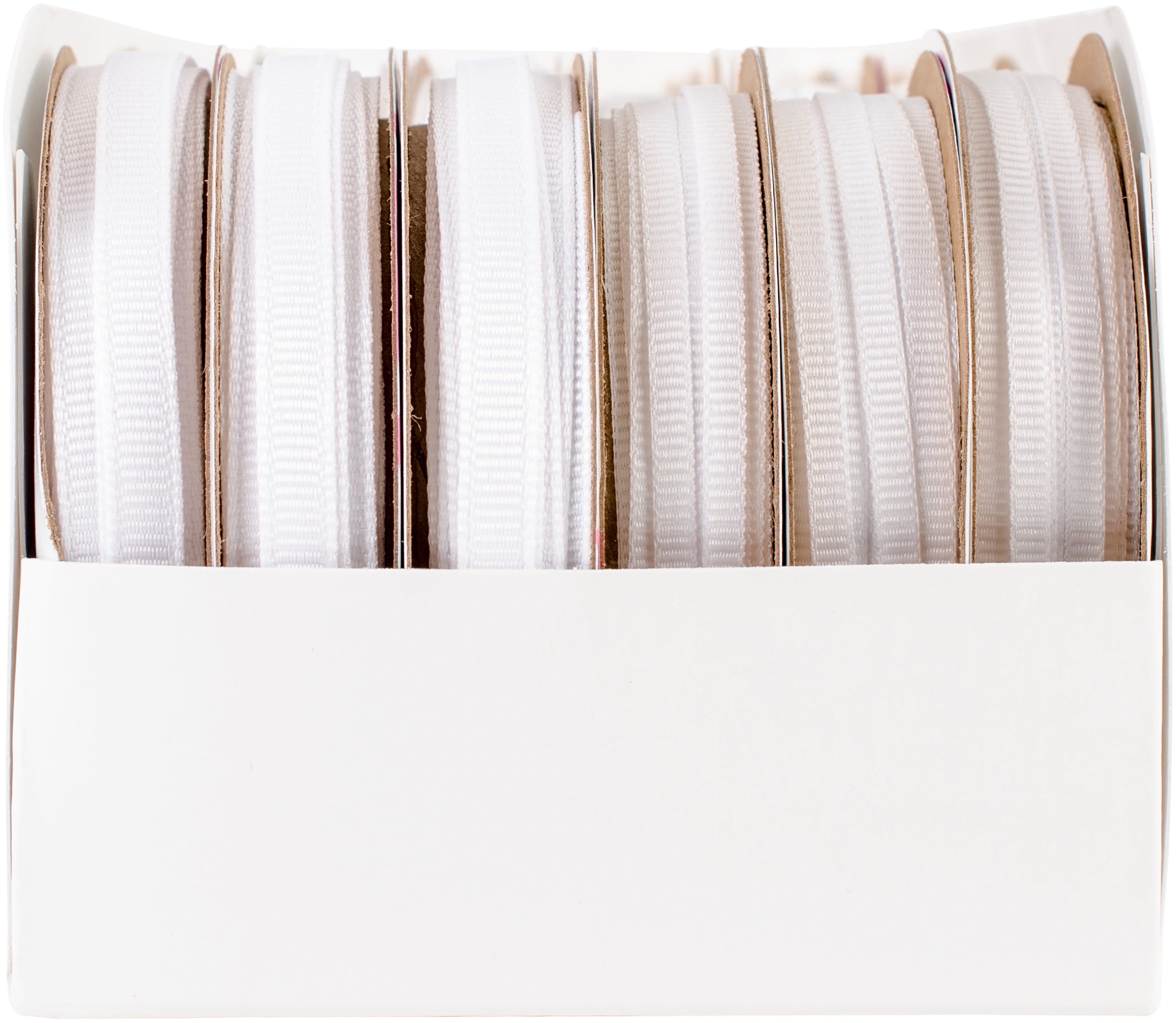 Offray Simply White Grosgrain Boxed Ribbon, 24 Piece - Walmart.com