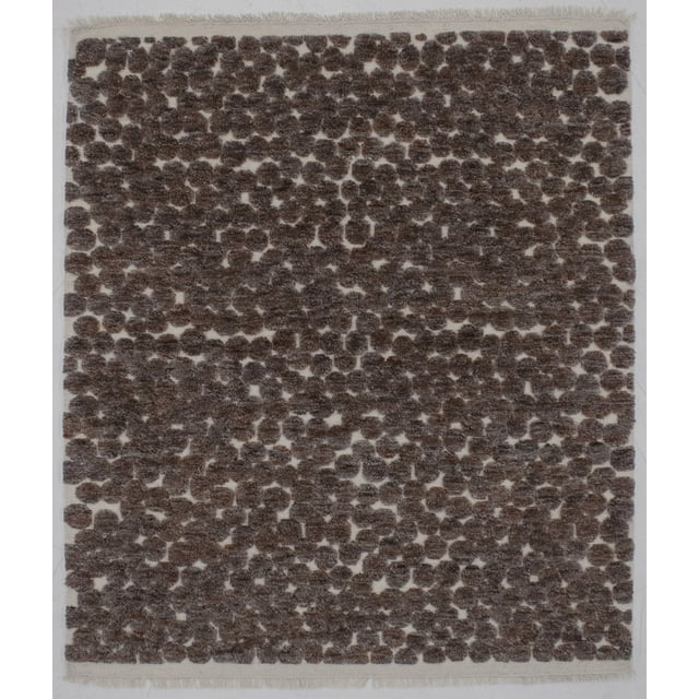 Rusty Brown 4X4 Modern Square Rug - Walmart.com