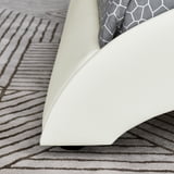 EUROCO Upholstered Queen Size Platform Bed with Wave Bed Frame, Faux ...