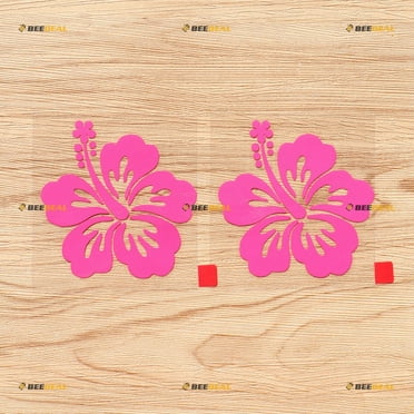4Sheets Hawaiian Stickers and Decals Hibiscus Flower Car Sticker White ...