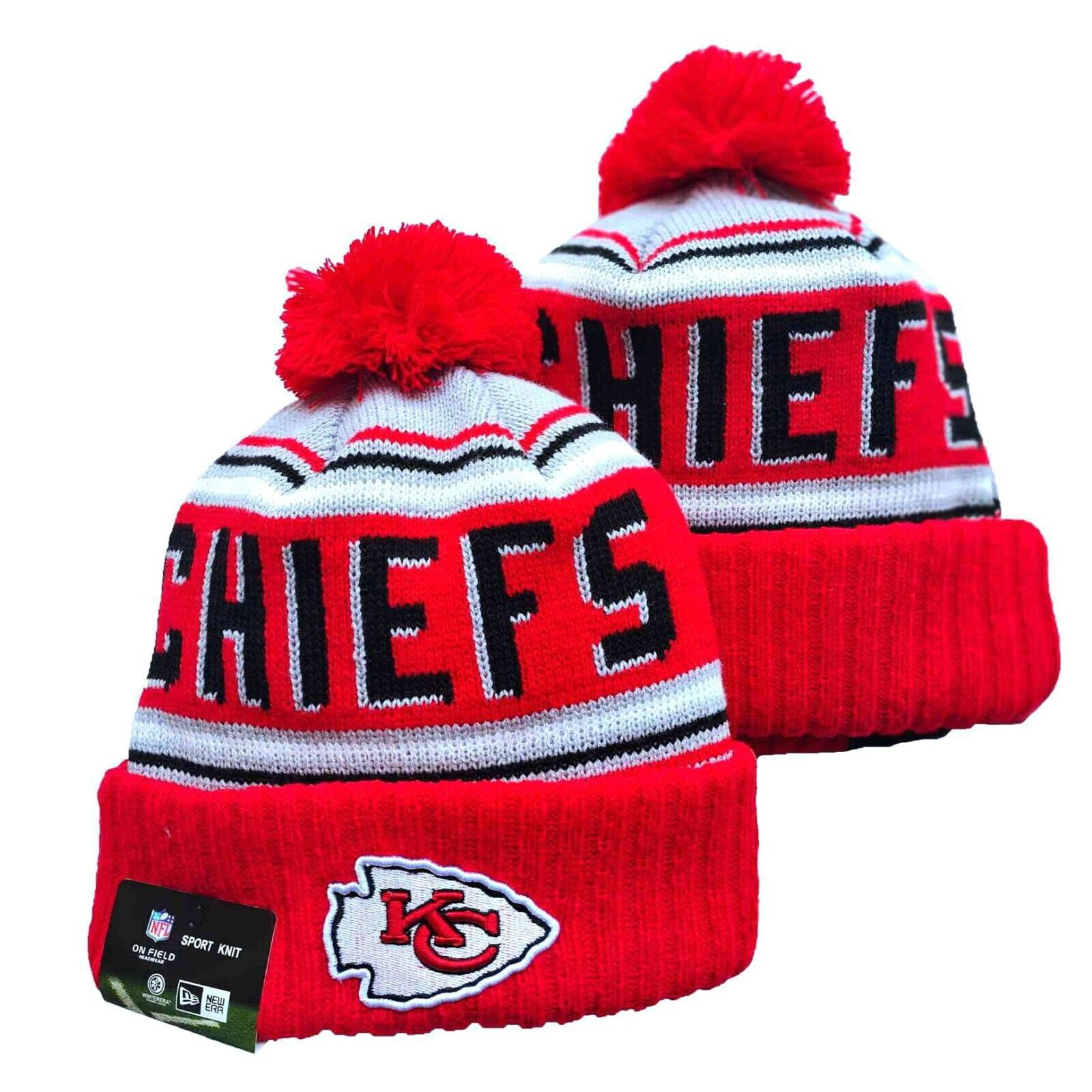 Click here for Kansas City Chiefs Basic Logo Cuff Knit Beanie Hat... prices