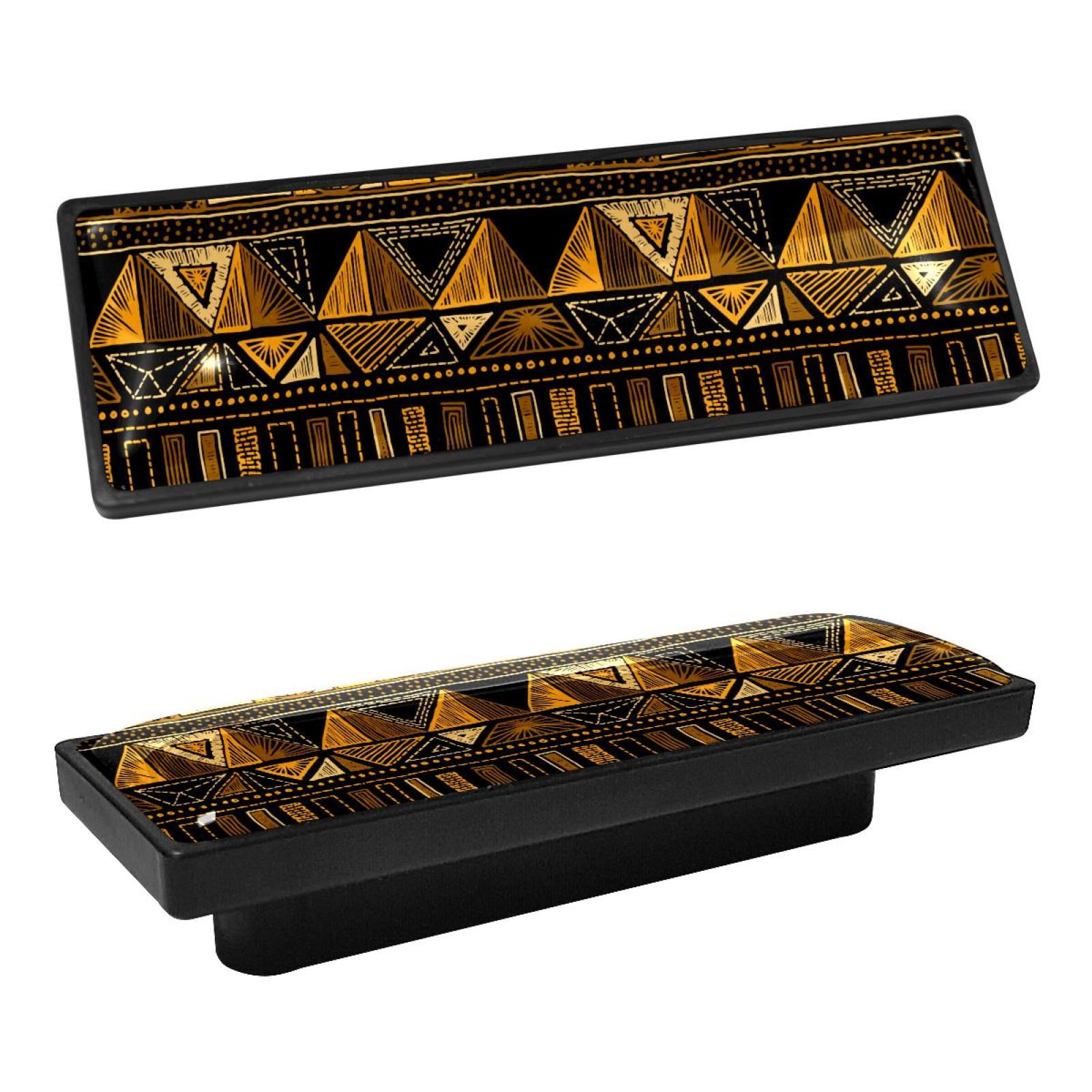 4 Pcs Rectangle Cabinet Handle Cupboard Knob Drawer Pulls Handle Ethnic ...