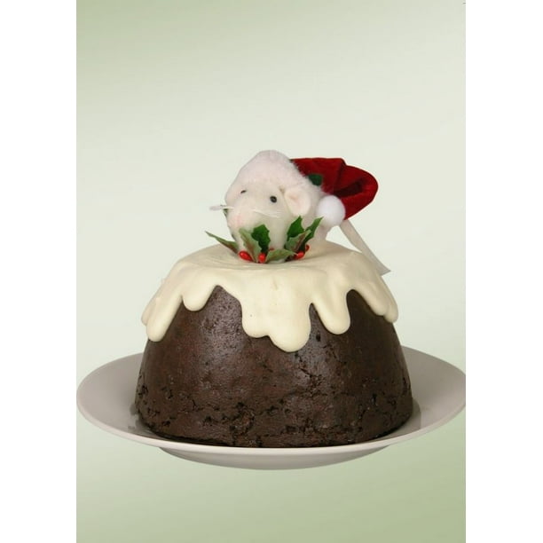 Byers' Choice 7" Decorative White Mouse in Plum Pudding Table Top ...