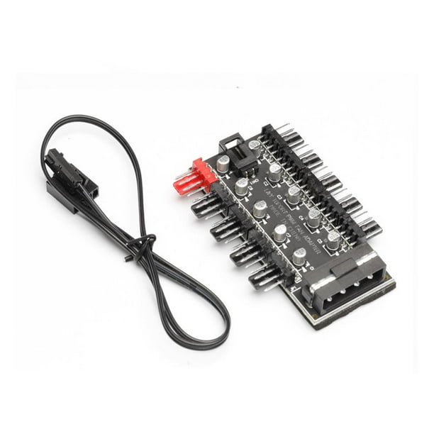 Adaptador Controlador Velocidad PC Divisor Concentrador Ventilador Enfriador PWM Placa Base (4 ...